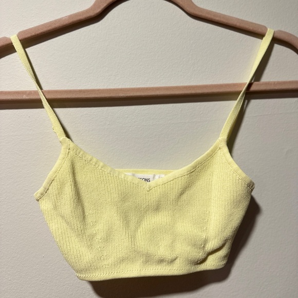 Tops | Glassons Yellow Cropped Tank Top | Poshmark